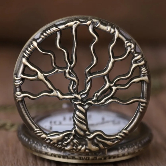 Jewelry | Antique Brass Tree Of Life Pocket Watch Necklace Locket ...